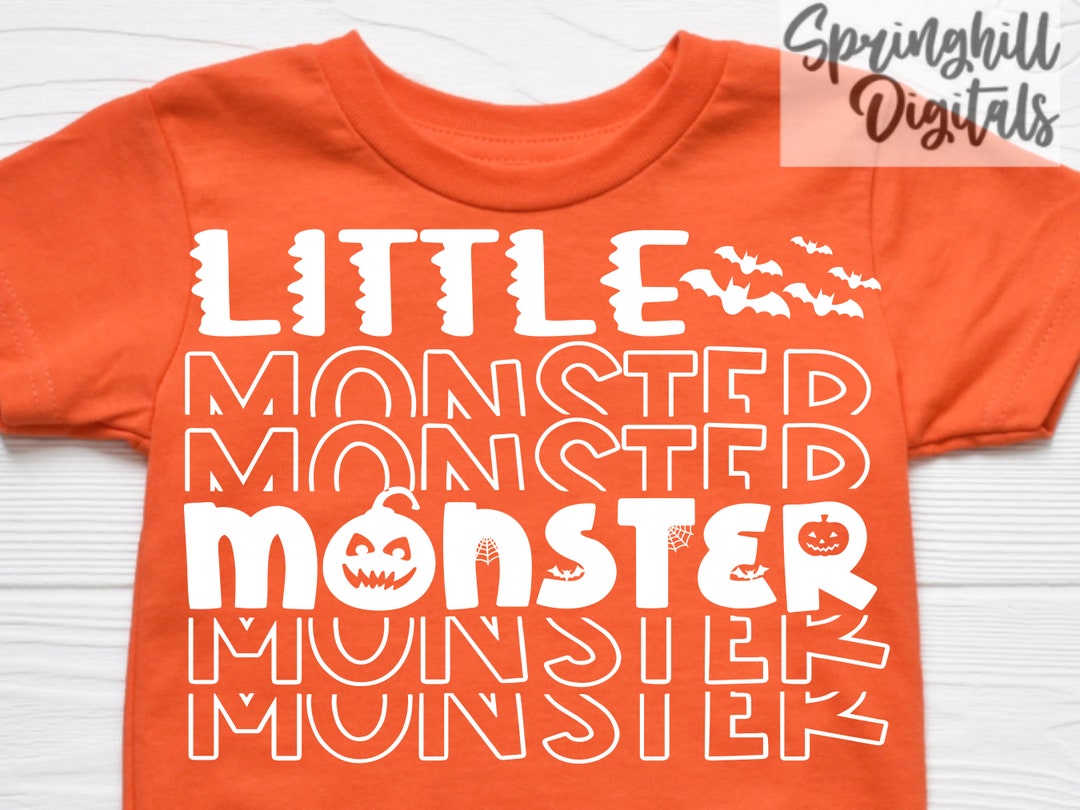 Little Monster Svg | Kids Halloween Svgs | Halloween Shirts | Tshirt ...