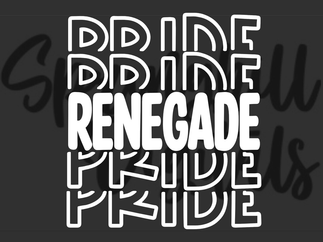 Renegade Pride Svg, Football Cut Files, Renegade Mascot Svg, Cheer ...
