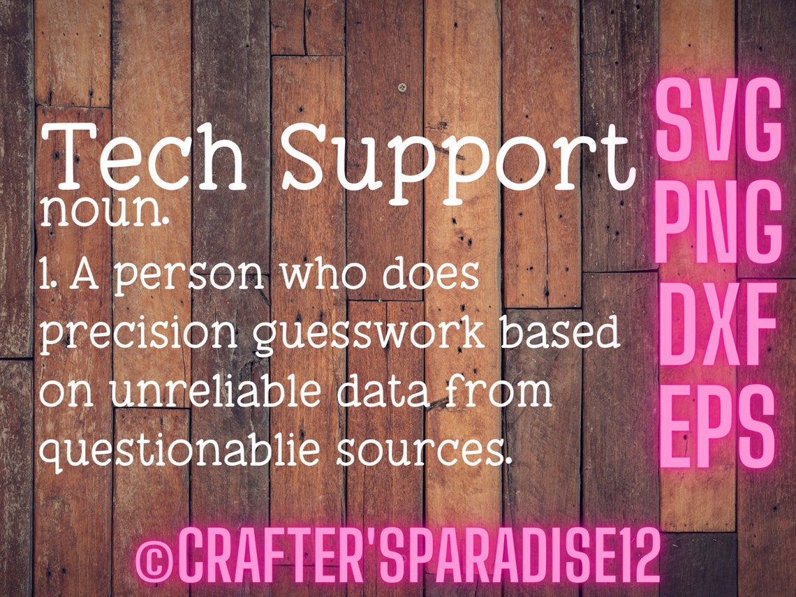 Tech Support Svg Definition Cut File Salon Sign Svg - Etsy