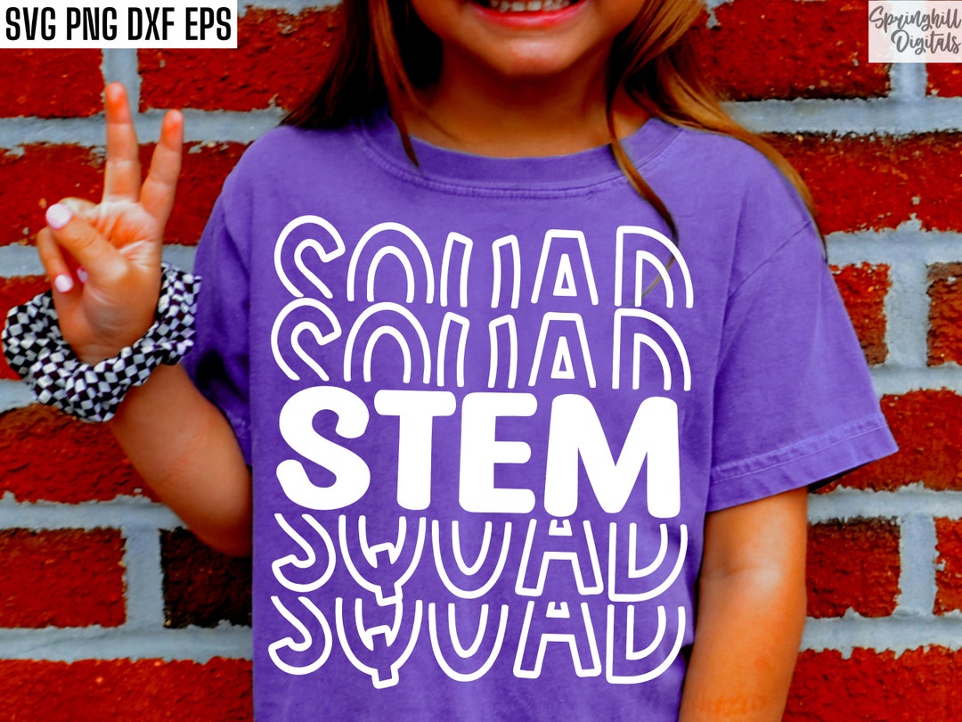 Stem Squad Svg, Stem Teacher Pngs, Science and Technology, Math Cut ...