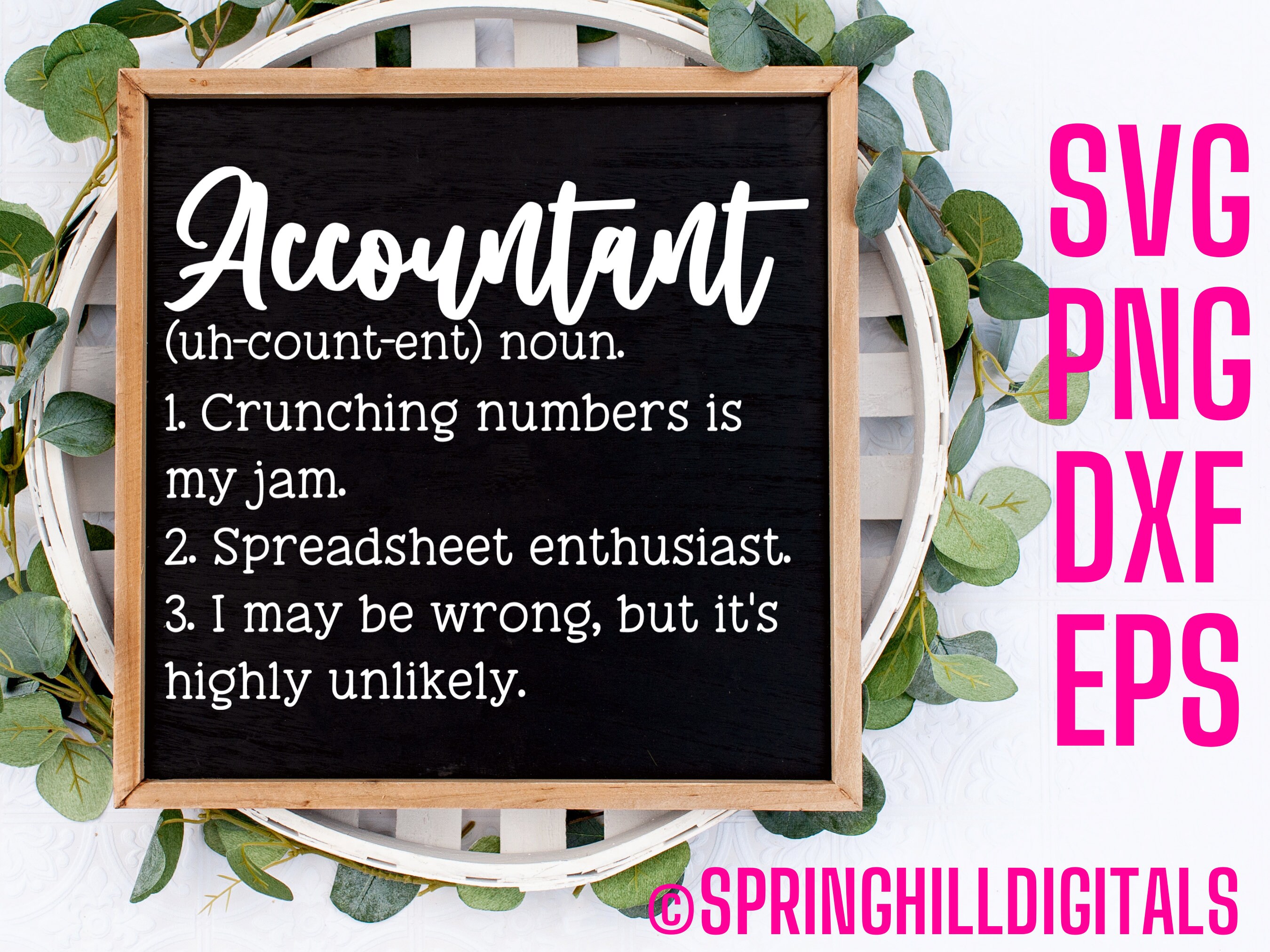 Accountant Svg Accountant Definition Svg Job Svg - Etsy