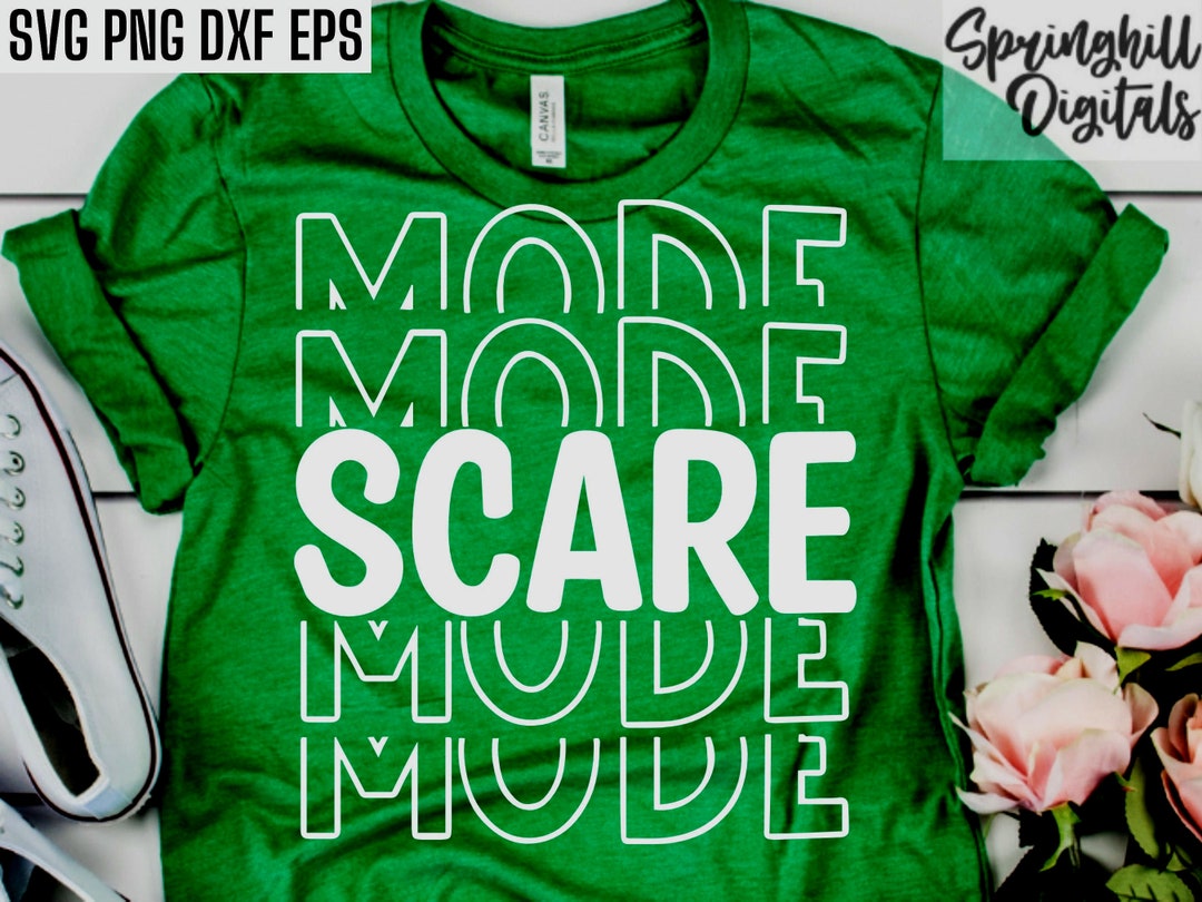 Scare Mode Svg | Haunted House Worker Shirt | Halloween Svgs ...