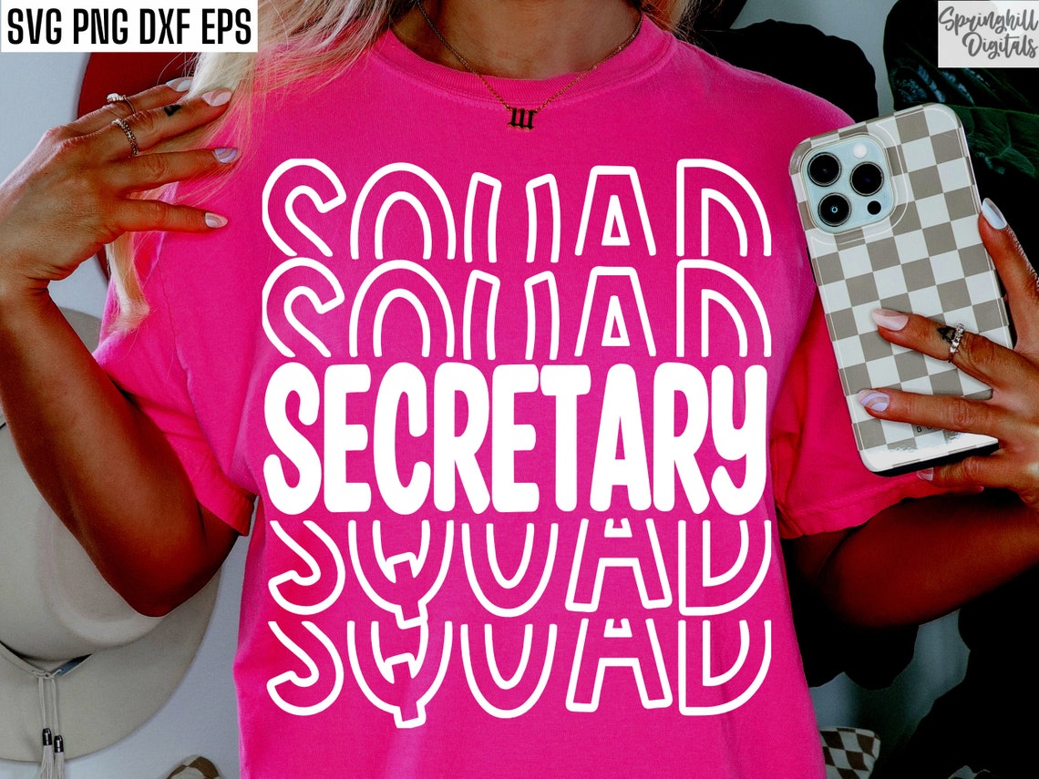 Secretary Squad Svg School Secretary Pngs Matching - Etsy