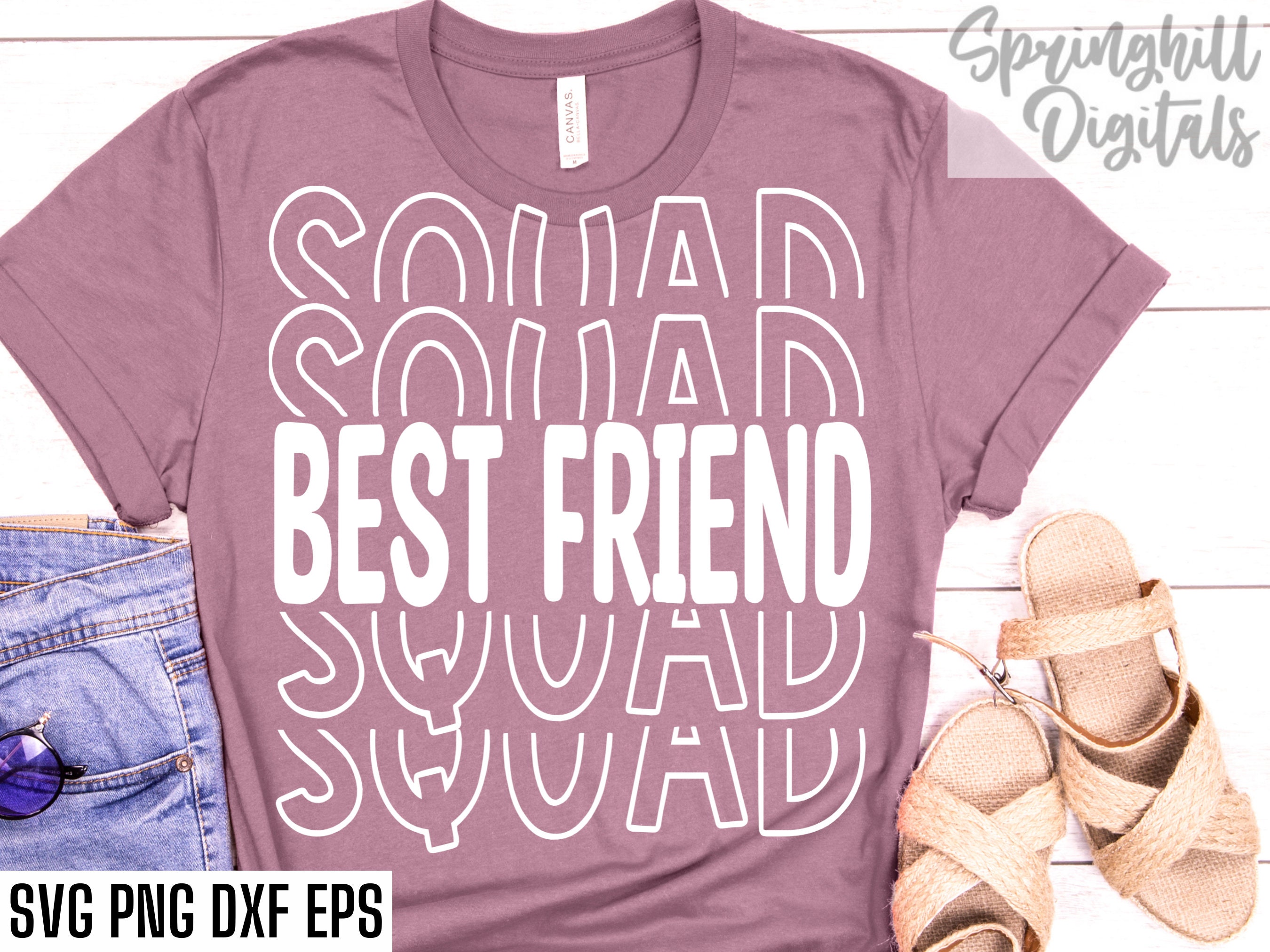 Best Friend Squad | Best Friend Cut Files | Bestie Shirt Svgs | Best ...