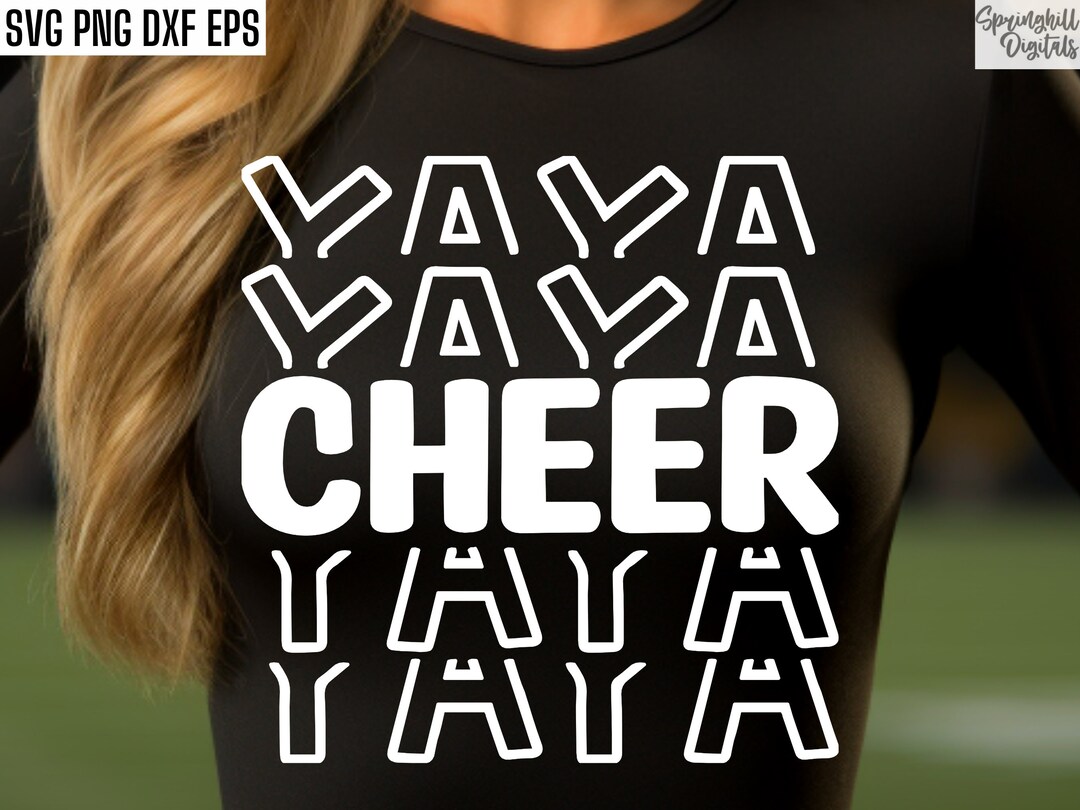 Cheer Yaya Svg | Cheerleading Grandma Png | Cheer Team Cut File | Cheer ...