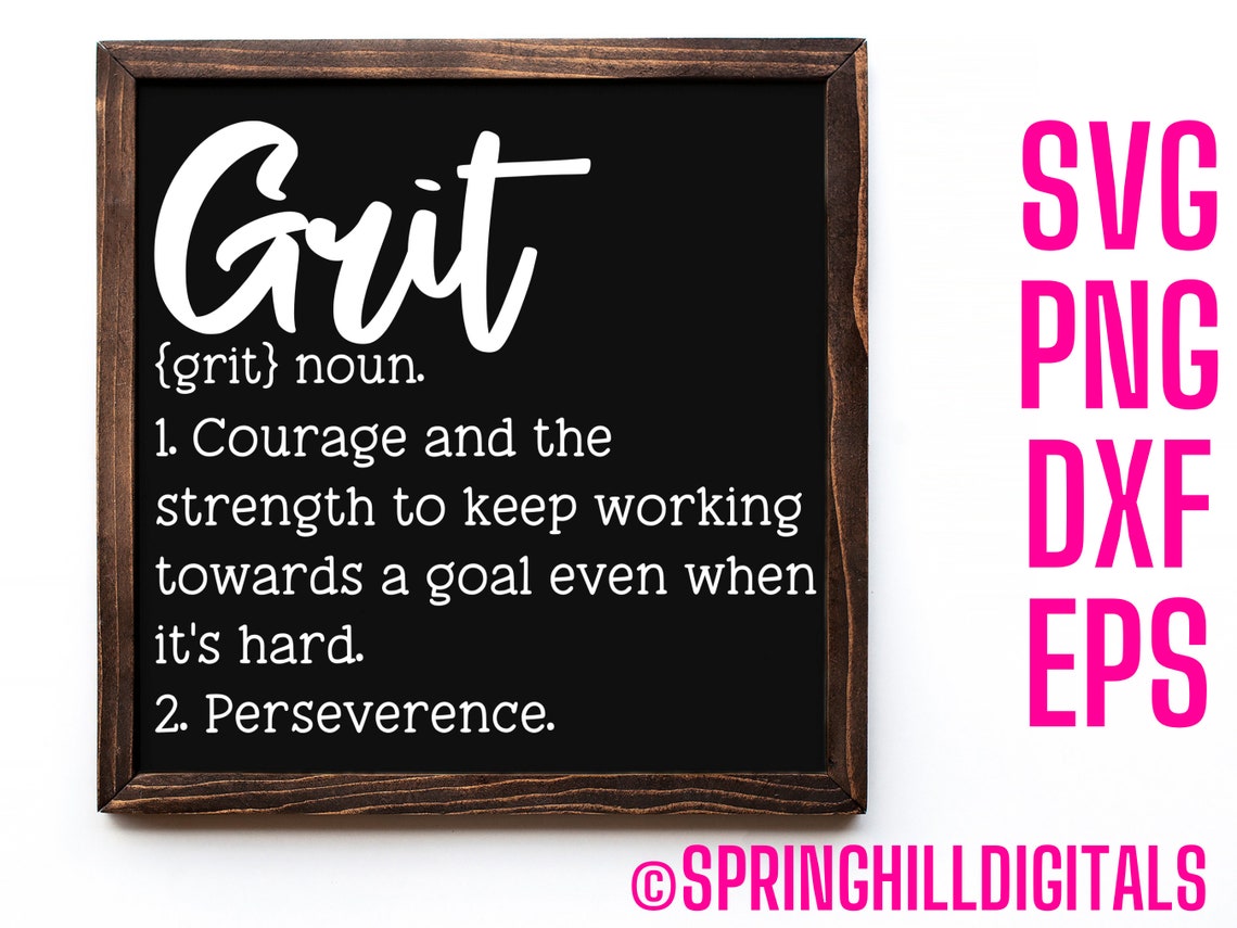Grit Quote | Definition Svg | Funny Saying Svg | Definition Cut File ...