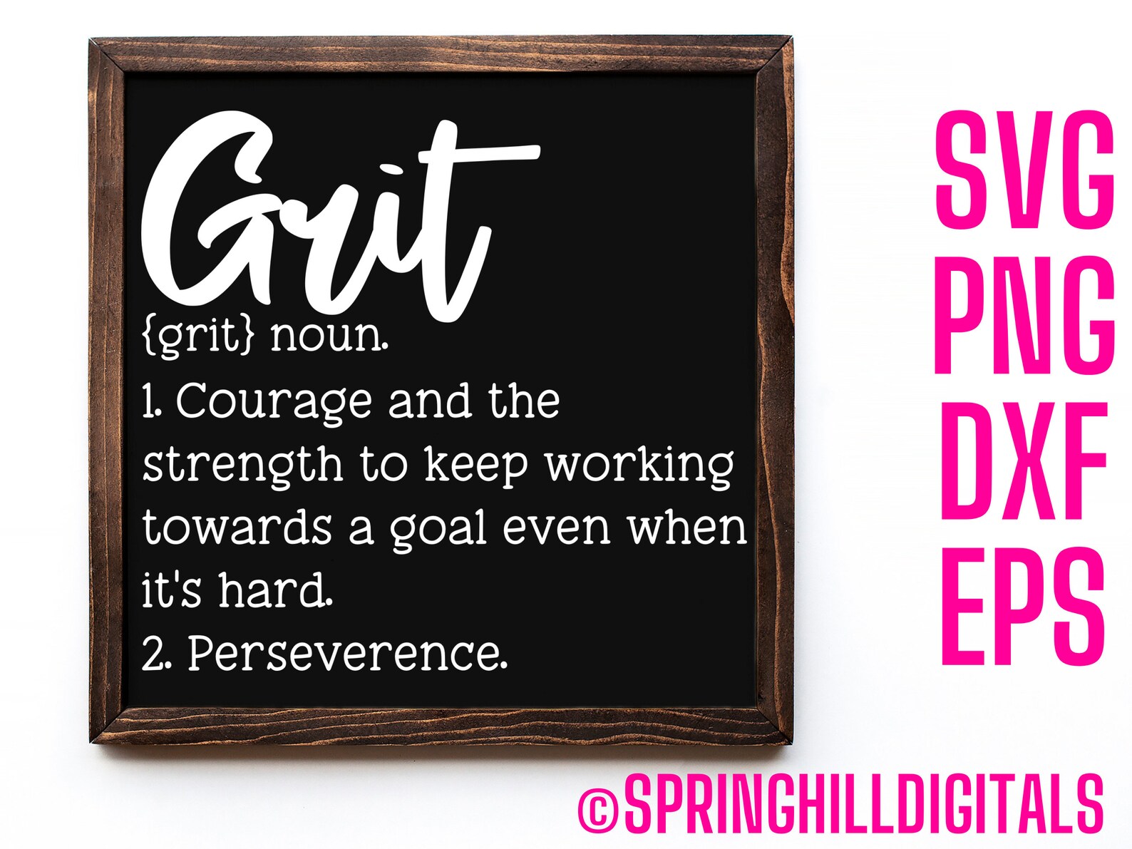 Grit Quote Definition Svg Funny Saying Svg Definition | Etsy