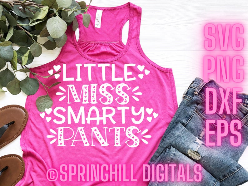 Little Miss Smarty Pants Svg Little Girl Svg Kids Quote | Etsy