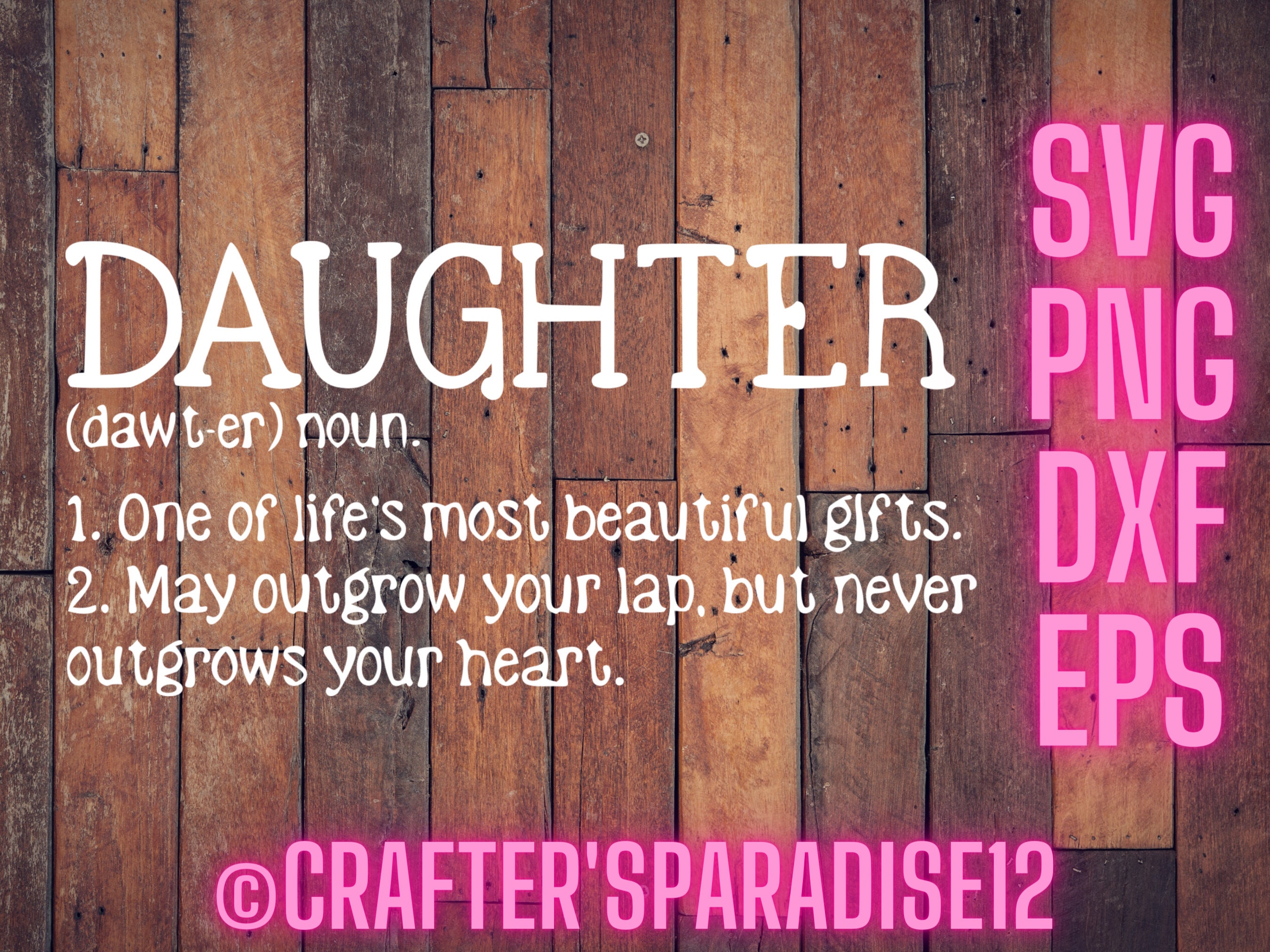 Daughter Definition SVG | Funny Saying Cut File (digital Download) - Etsy