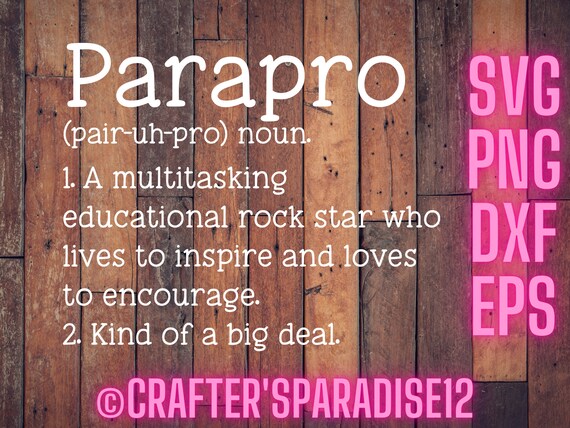 Parapro Svgs Definition Svg Funny Saying Svg Definition | Etsy