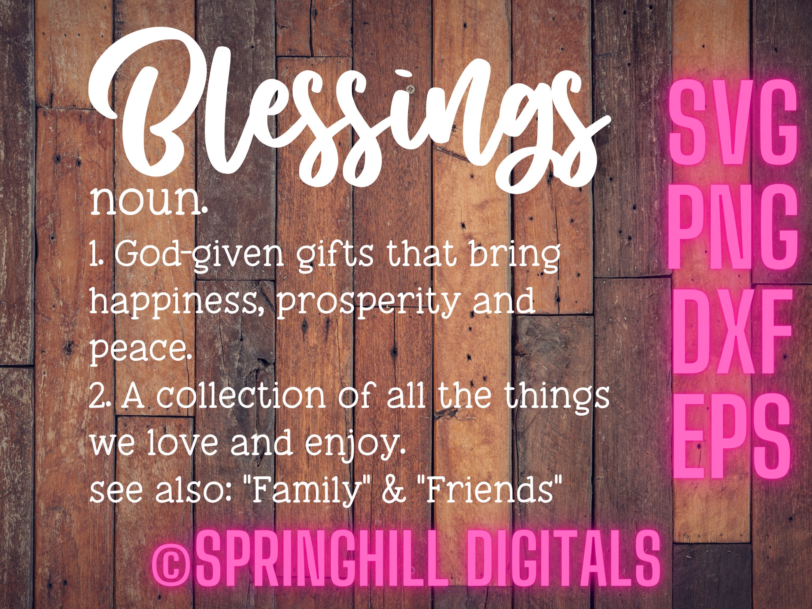 Blessed Svg Blessing Quote Svg Grateful Svg Christian | Etsy