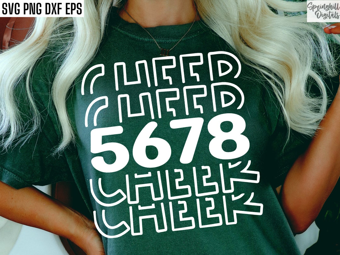 5678 Cheer Svg Cheerleading T-shirt Cheer Team Cut Files - Etsy