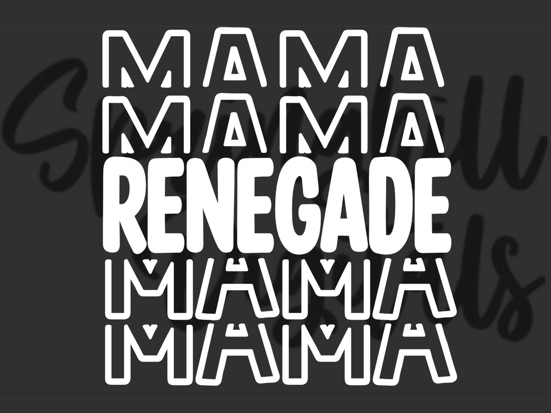 Renegade Mama Svg, Football Cut Files, Renegade Mascot Svg, Cheer Squad ...