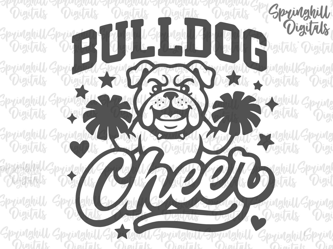 Bulldog Cheer Svg, Cheerleading Squad, Go Bulldogs Png, Cheerlead Cut ...