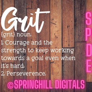 Grit Quote | Definition Svg | Funny Saying Svg | Definition Cut File ...