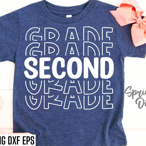 2nd Grade SVG Second Grade Rainbow SVG Back to School Shirt - Etsy