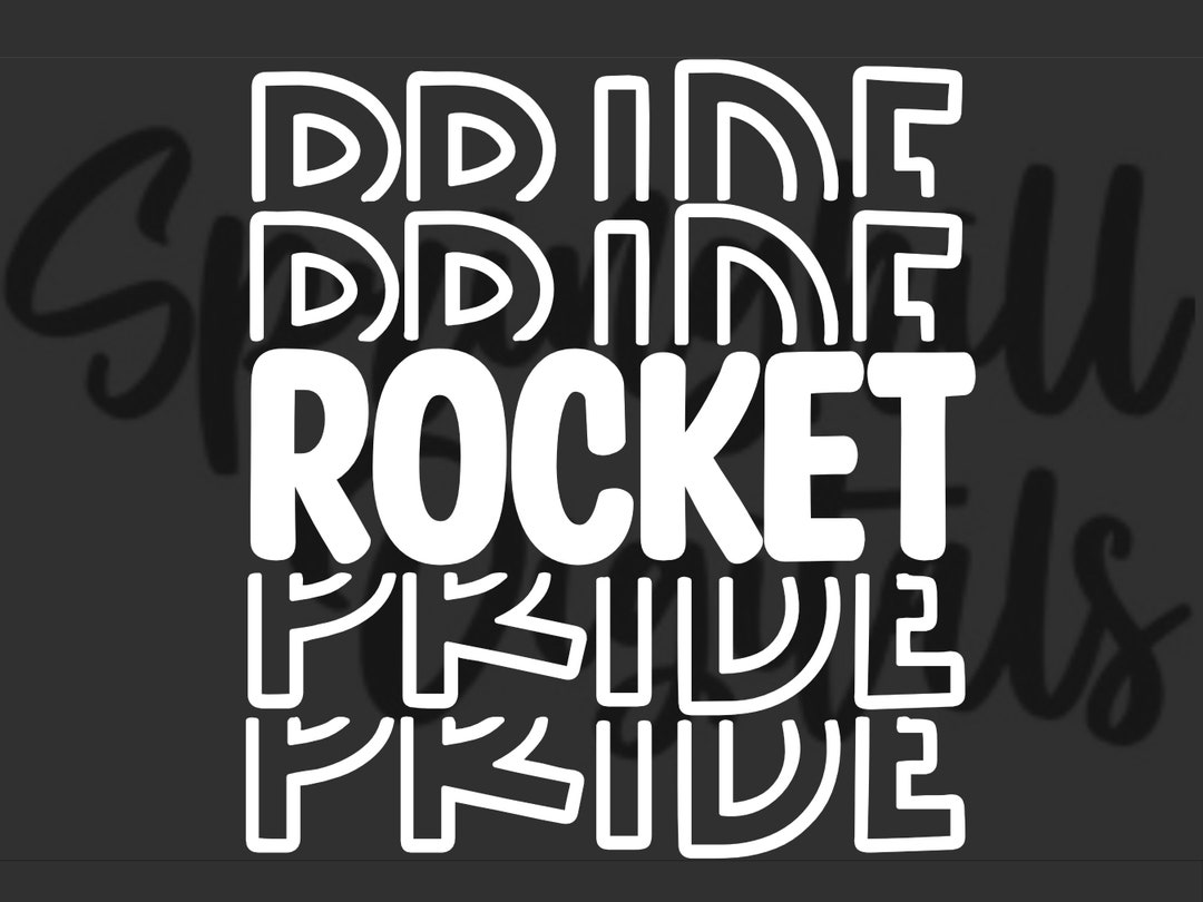 Rocket Pride Svg, Varsity Football Svgs, Cheerleading Mascot, Rocket ...