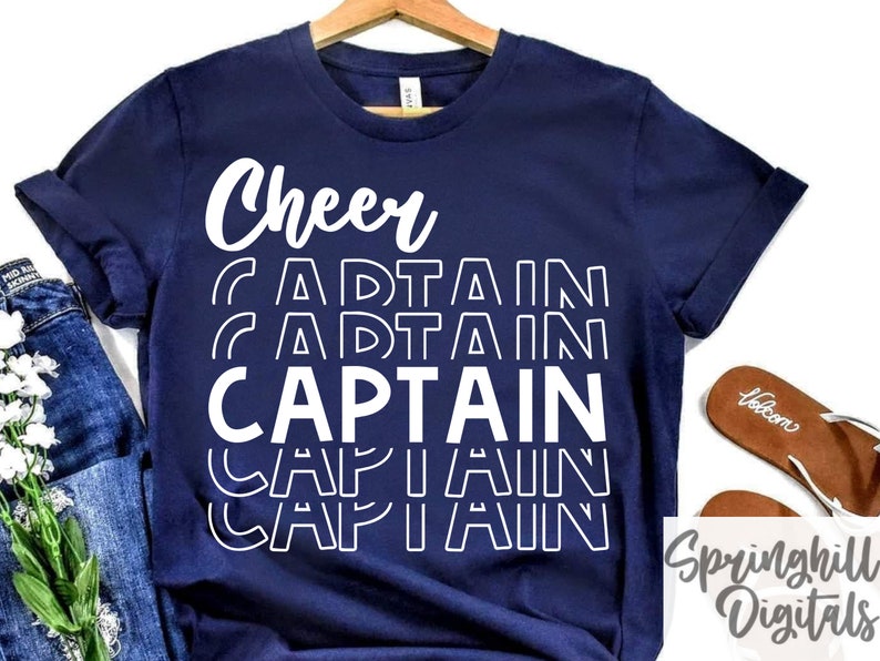 Cheer Captain Svgs | Cheerleading Squad | T-shirt Cut Files ...