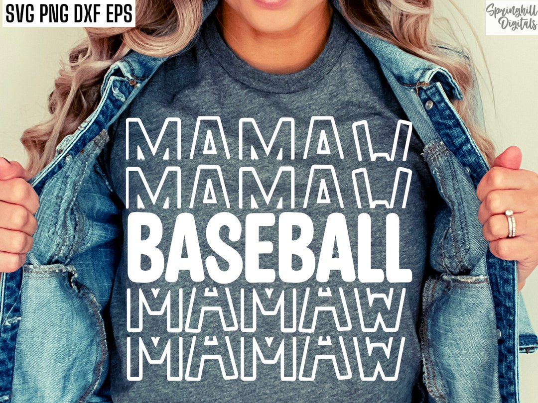 Baseball Mamaw | Baseball T-shirt Svgs | Baseball Grandma Pngs | High ...