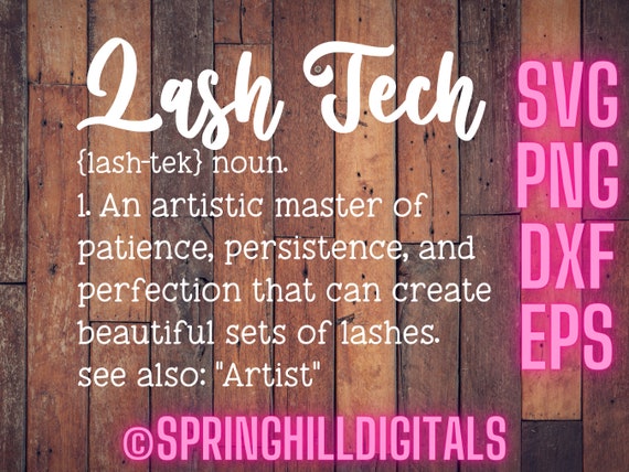 Lash Tech Svg Eyelash Cut File Lash Technician Svg Lash | Etsy