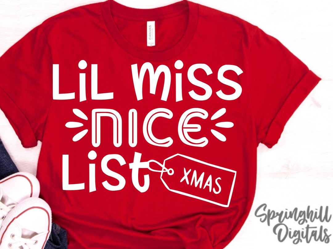 Miss Nice List Christmas Cut File Christmas Svg Merry Christmas Svg ...