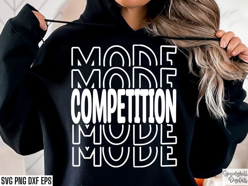 Competition Mode Svg Cheer Shirt Svgs Cheerleader Cut - Etsy