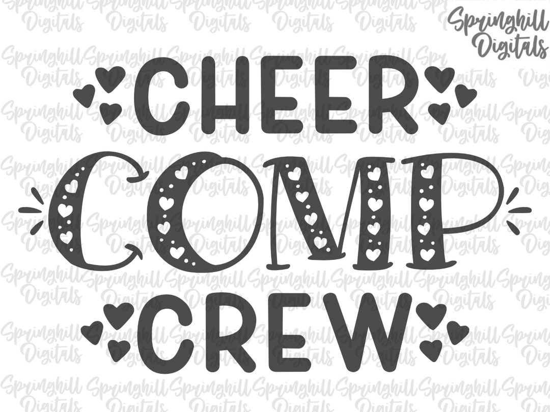 Cheer Comp Crew Svg, Cheer Competition Svgs, Cheerleading Pngs, Cheer T-shirt Designs, Cheerlead ...