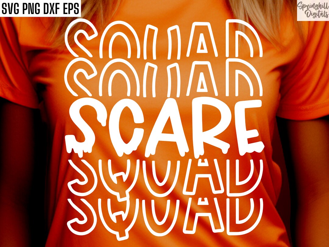 Scare Squad Svgs, Matching Halloween T-shirt Designs, Haunted House ...