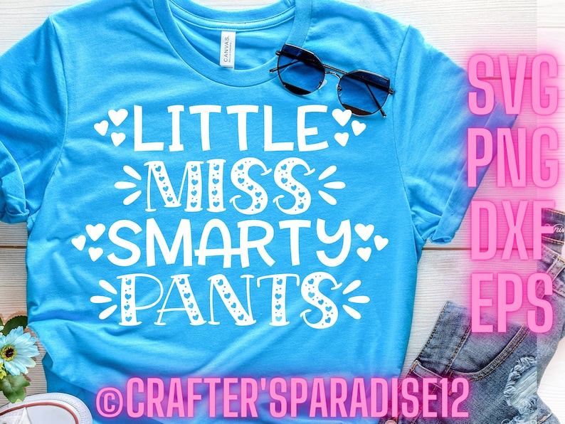 Little Miss Smarty Pants Svg Little Girl Svg Kids Quote - Etsy