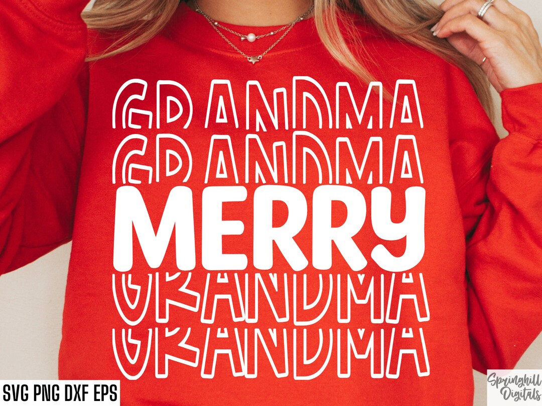 Merry Grandma Svg Grammy Christmas Svgs Holiday Tshirt - Etsy