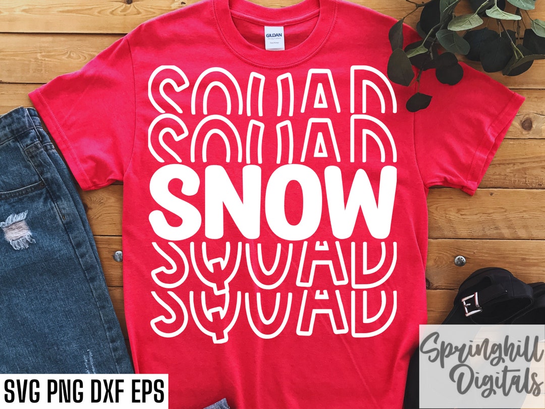 Snow Squad Svgs Winter Cut Files Kids Christmas Shirt Svgs Christmas ...