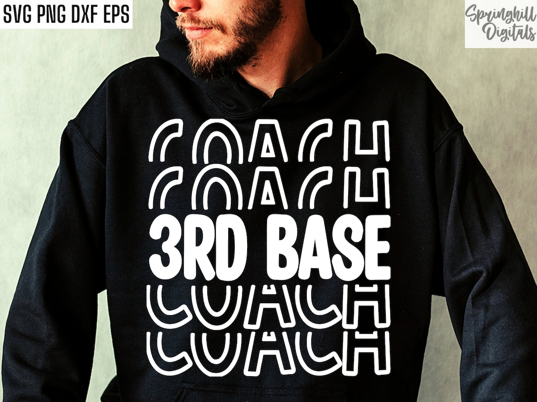 3rd Base Coach | Baseball Coach Svg | Third Base Pngs | High School ...