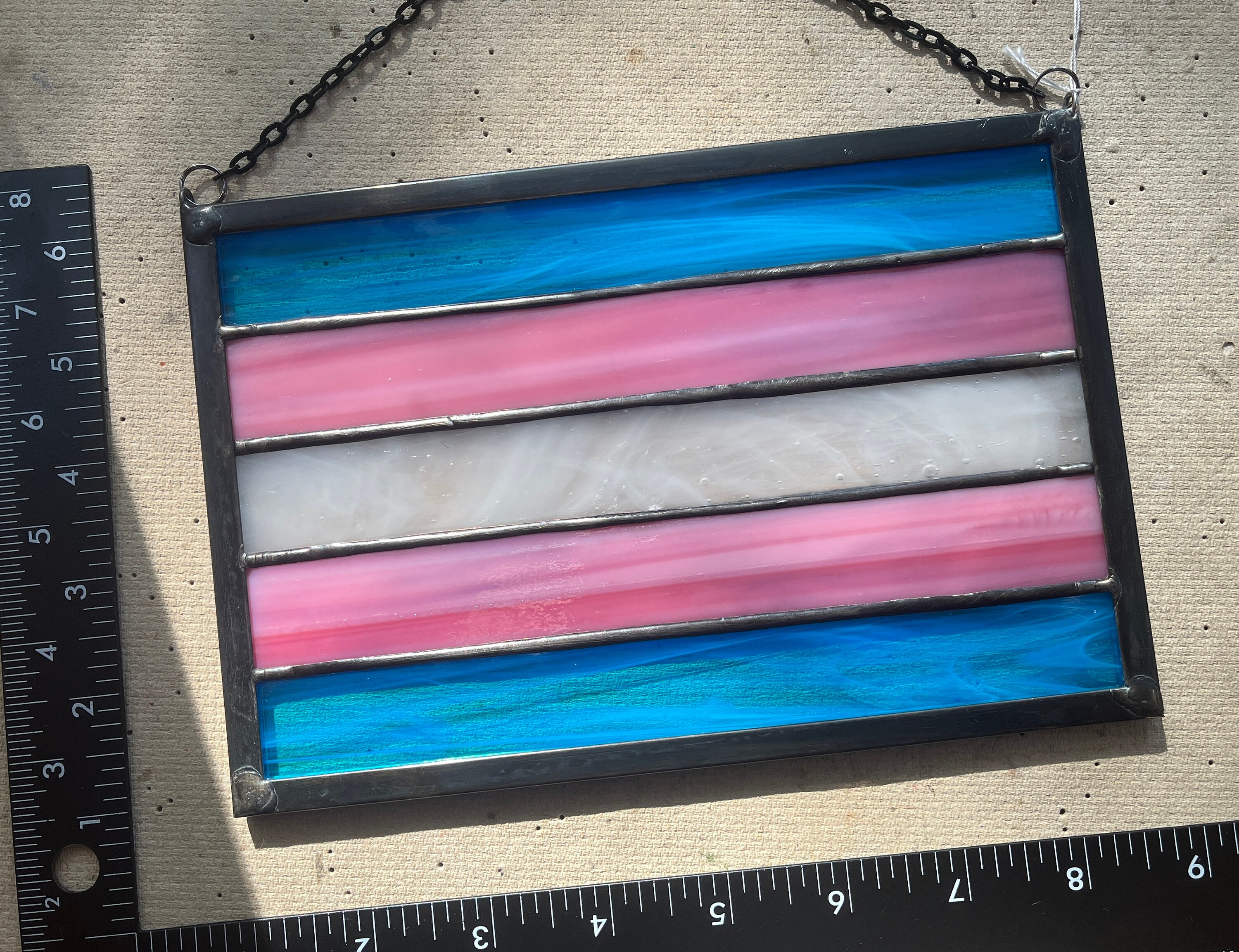 Transgender Pride Flag in Stained Glass LGBTQ Support Transexual Rights ...