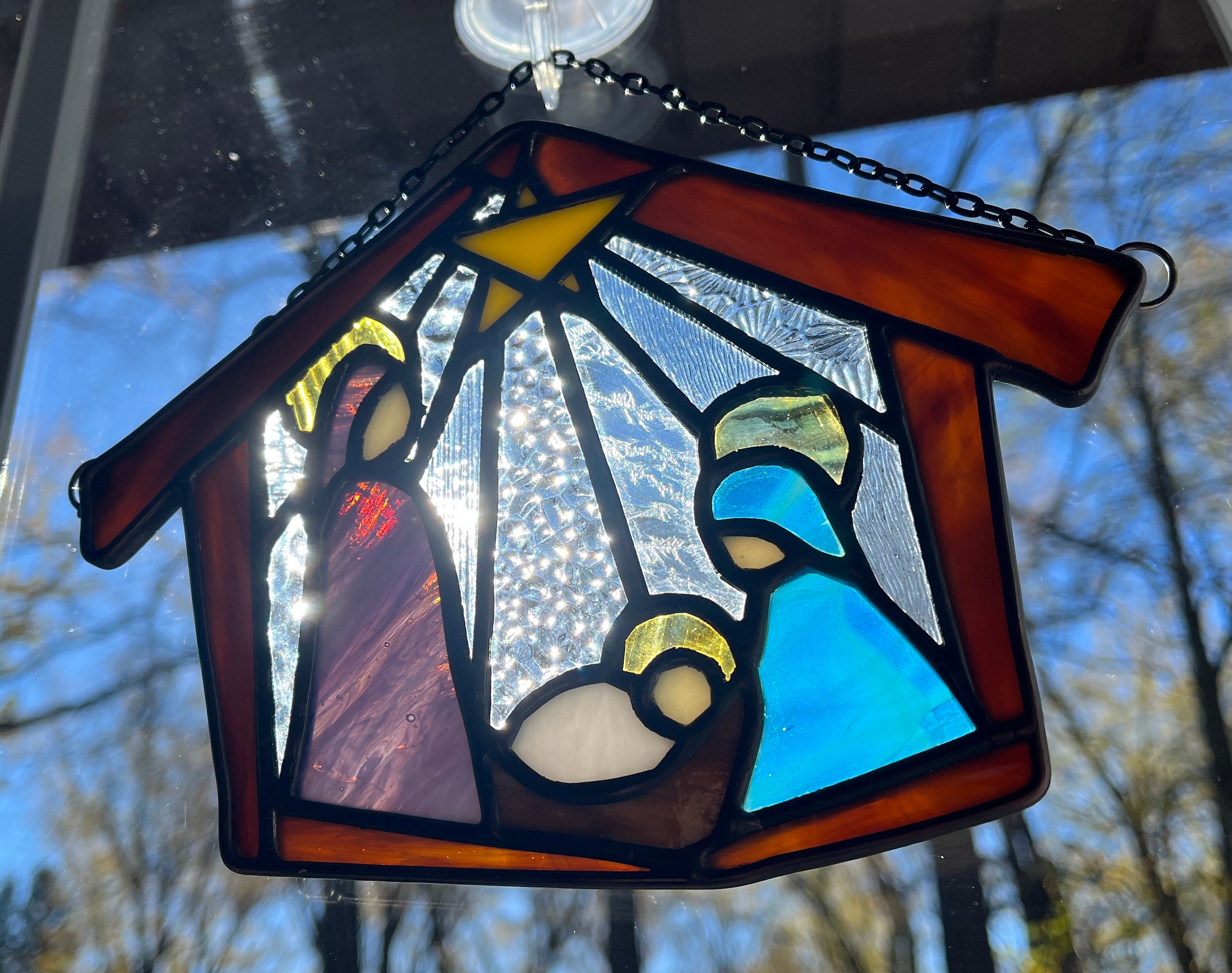 Stained Glass Nativity Scene - Etsy
