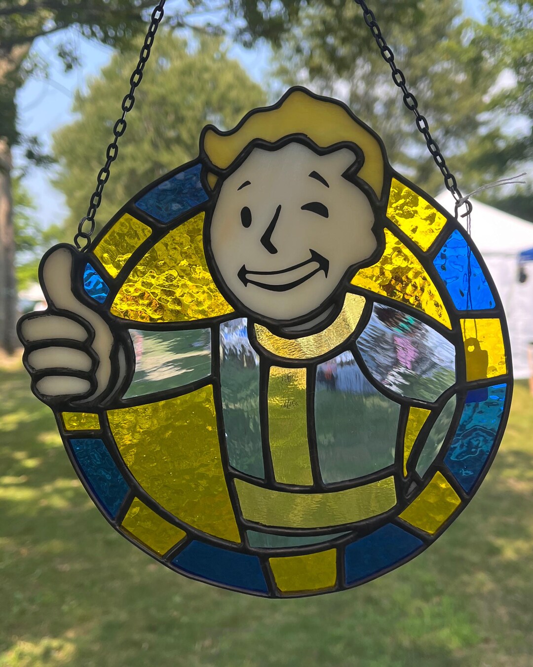 Vault Boy Stained Glass Suncatcher – Fallout Gamer Decor - Etsy