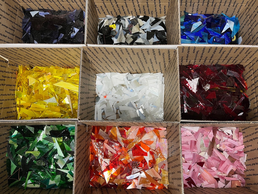 10lbs - Stained Glass SCRAPS - Your CHOICE of Colors! - PERFECT for ...