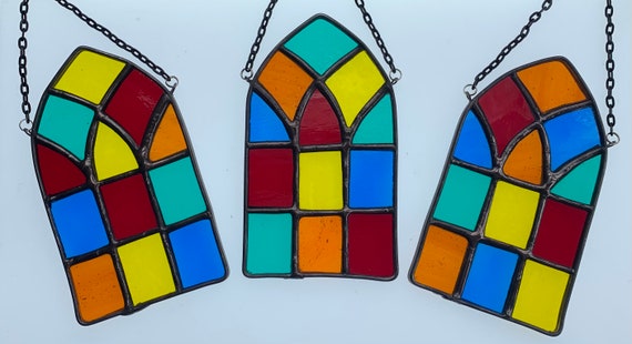 Rustic Country Church Window Stained Glass Suncatcher | Etsy