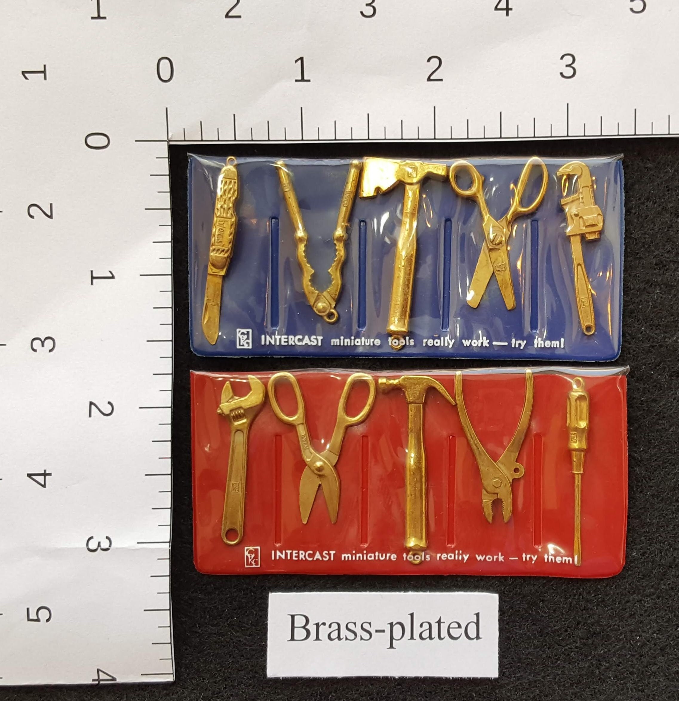 Brass-plated & Copper-plated Metal Tools Mini Tools Tiny Charms ...