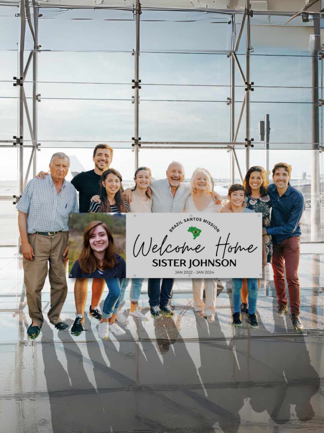 Custom LDS Missionary Banner for Airport Mission Homecoming Sign Lds ...