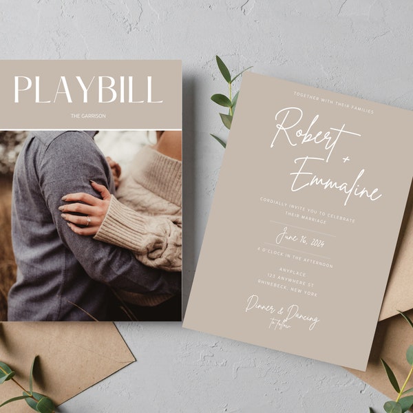 Playbill Invitations - Etsy