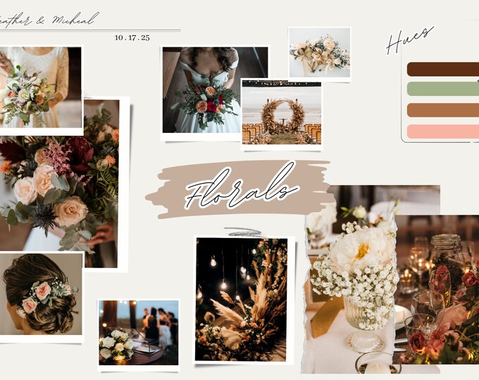 Visual Wedding Planner Template, Wedding Mood Board, Wedding Vision ...
