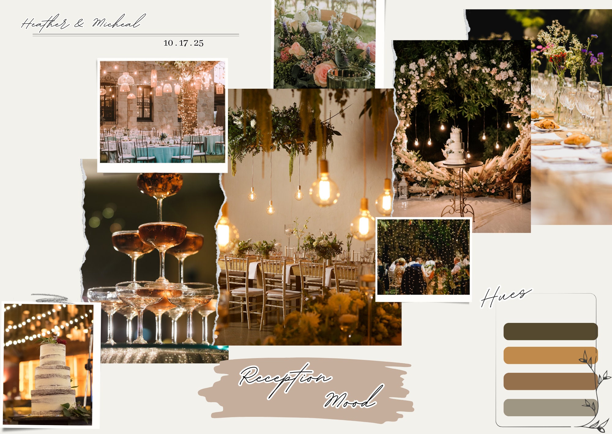 Vision Board Template, Wedding Vision Board Template, Wedding Mood ...