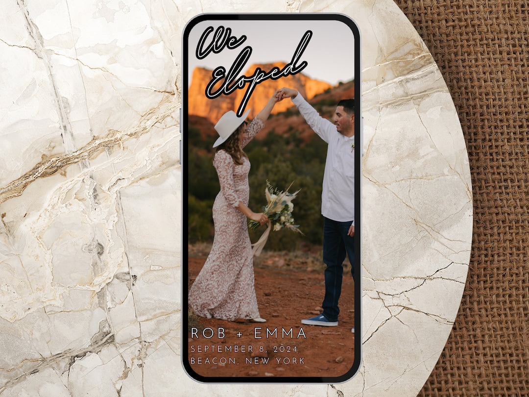 Electronic Elopement Announcement | Elopement Reception Invitation ...