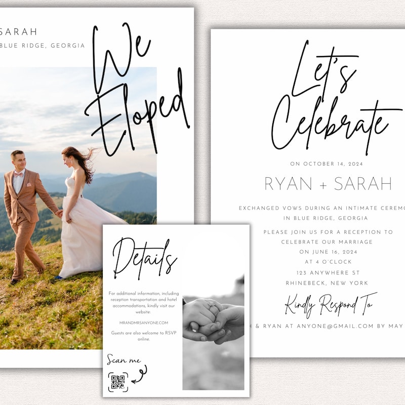 Elopement Reception Invitation - Etsy