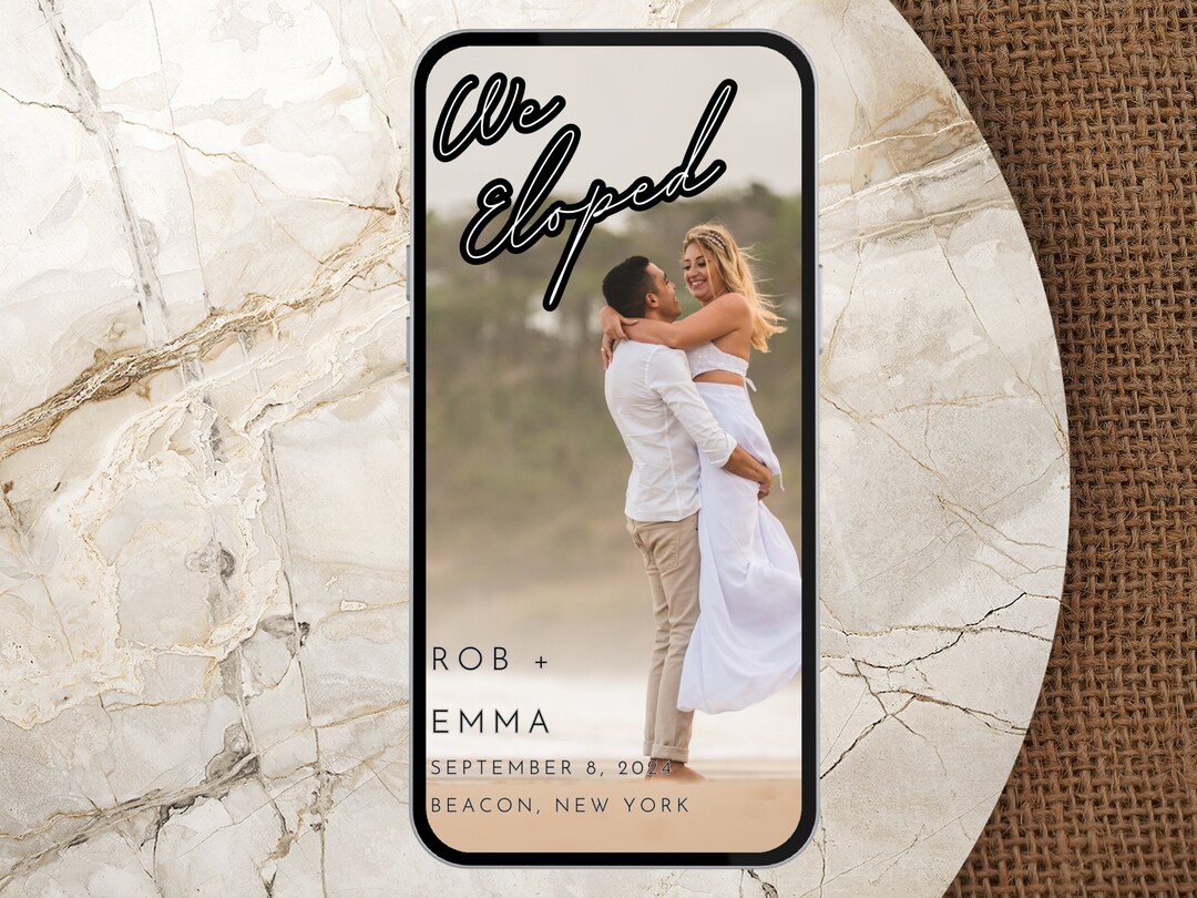 Electronic Elopement Announcement | Elopement Reception Invitation ...