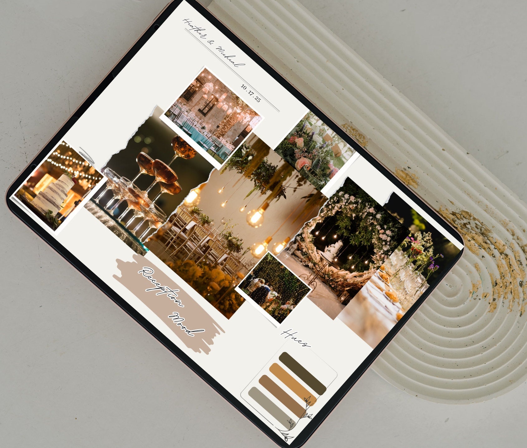 Vision Board Template, Wedding Vision Board Template, Wedding Mood ...