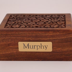 Rosewood Pet Urn- Hand Carved - Etsy