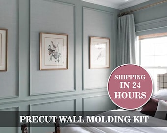 Wall Molding Package Ready to Assemble, Pre-cut Factory Primed, Wall ...