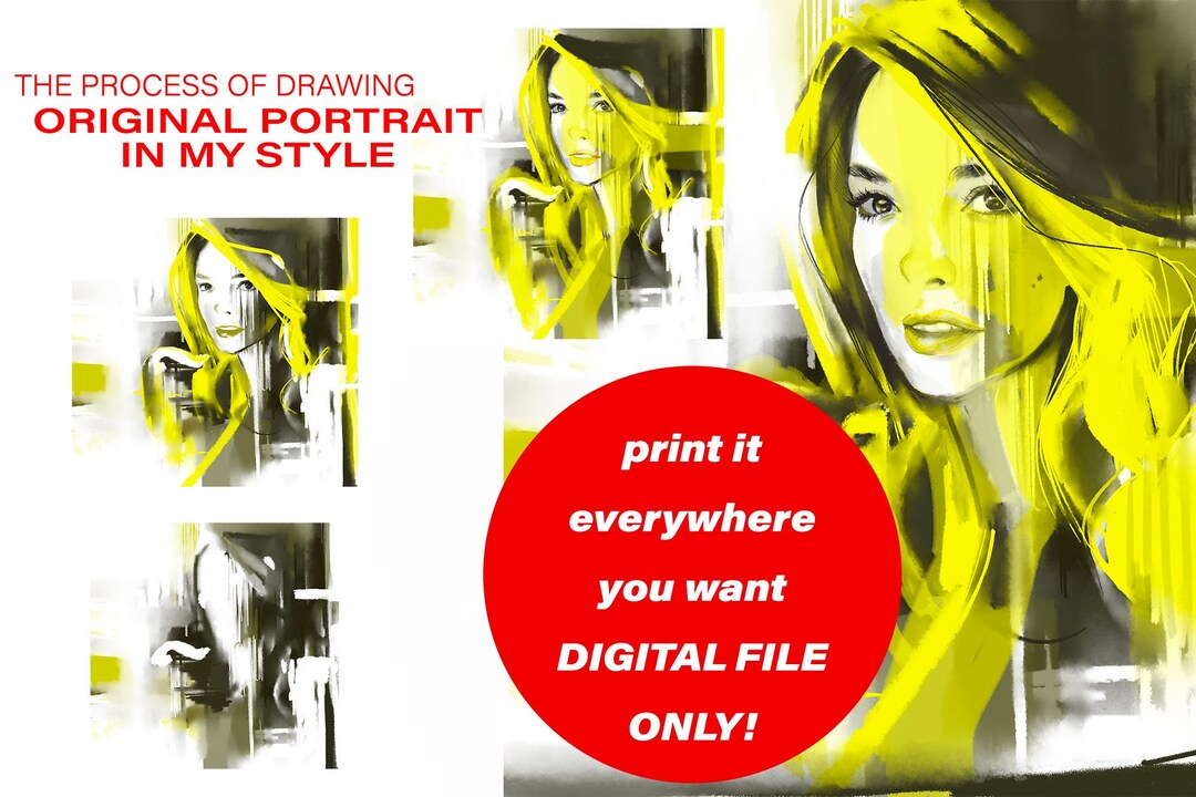 Custom Portrait Digital Art Commission Custom Painting From Photo Art ...