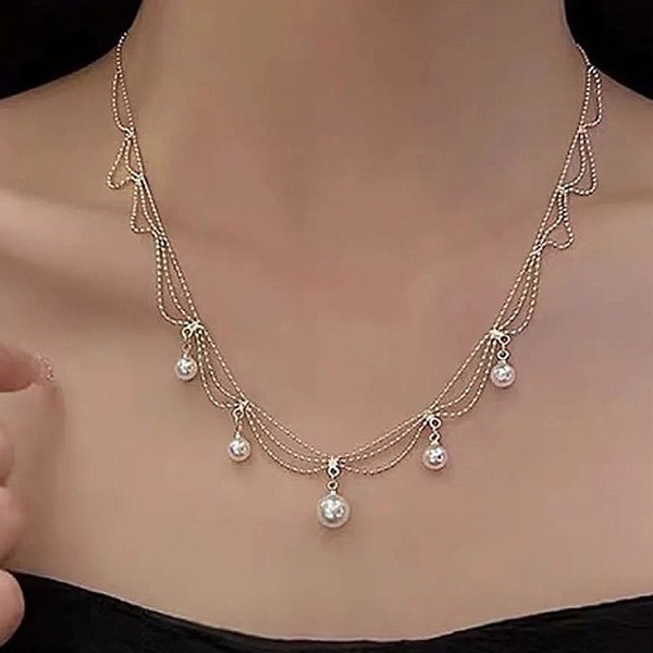 Multi Layer Necklace - Etsy